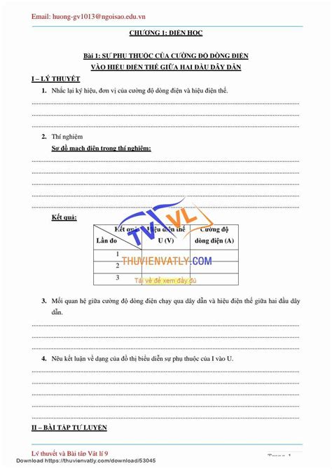 pdf Trọn bộ Lý thuyết và bài tập vật lí 7 23 trang Thư Viện Vật Lý