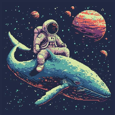 Premium Vector Pixel Art Astronautspaceman 8 Bit Objects