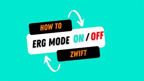 How To Erg Mode In Zwift Youtube