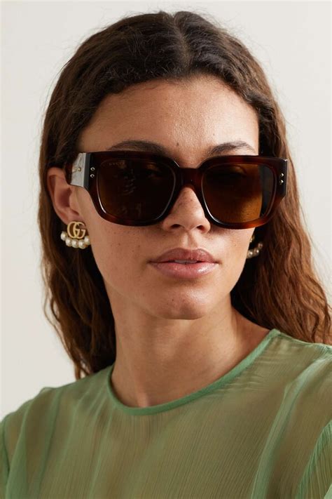 Gucci Tortoiseshell Nouvelle Vague Square Frame Tortoiseshell Acetate