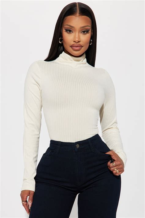 Nadia Ribbed Bodysuit Off White Fashion Nova Nova Vintage