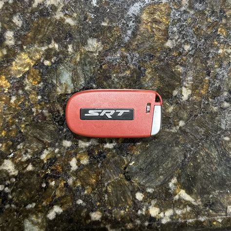 Red Srt Hellcat Key Fob Remote And Uncut Key Only Dodge Charger Challenger Jeep For Sale