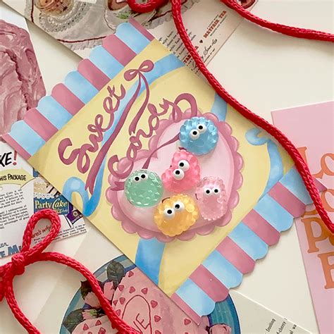 비이마켓 쿠키 마그넷 엽서 Set 3종 캔디 곰 젤리 냉장고 귀여운 자석 현관 문 타공판 인테리어 위시버킷