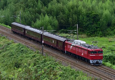 鉄郎 Tetsuro H on Twitter 2022 9 3 回9141レ 只見線 旧客試運転送り込み EF81 80 旧客3両