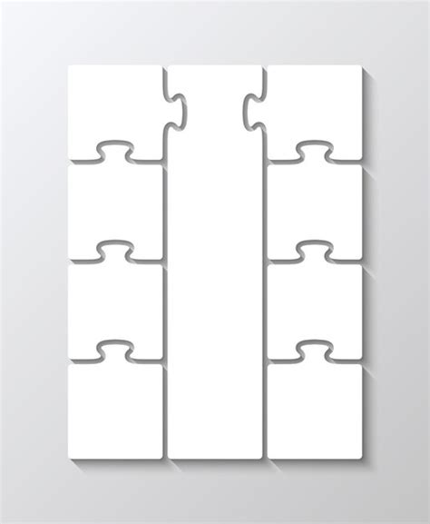 Premium Vector Puzzle Mosaic Silhouette Puzzle Pieces Grid Rectangle