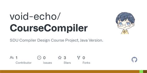 Github Void Echo Coursecompiler Sdu Compiler Design Course Project Java Version