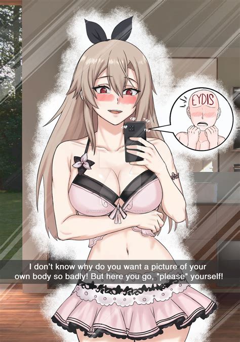 Rule 34 Blush Body Swap Cleavage Eydis Synthesis Ten Female Hairbow Light Brown Hair Mirror