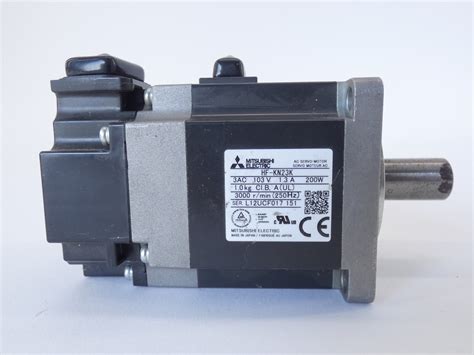 Mitsubishi Hf Kn23k Ac Servo Motor 3ac 103v 13a 200w Gpm Surplus