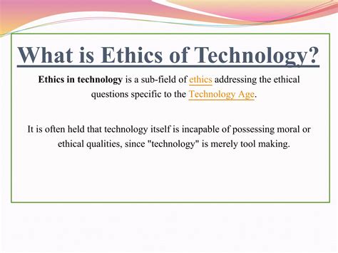 Ethics Of Technology Pptx