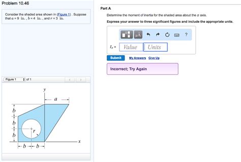 Solved Problem 10 46 Part A Consider The Shaded Area Shown