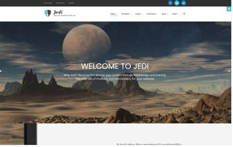 Jedi Multifunctional Joomla Template Wpwar