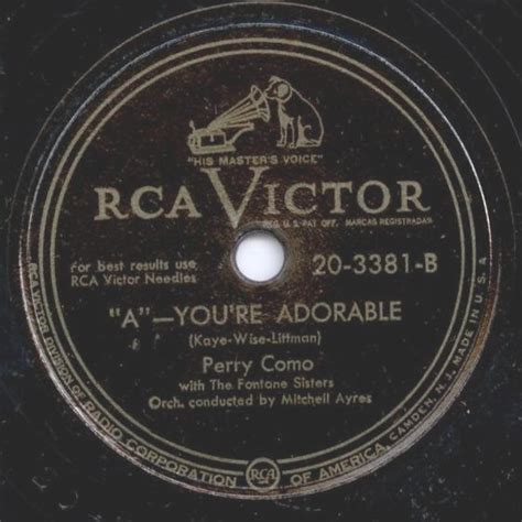 When Is Sometime A You Re Adorable By Perry Como Single