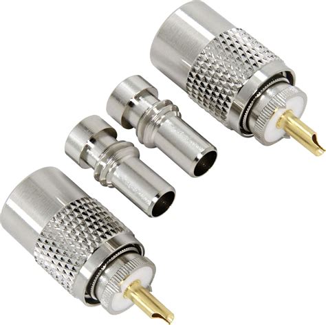 PL259 Coax Connectors 2 Pack PL 259 UHF Male Solder Connector Plug