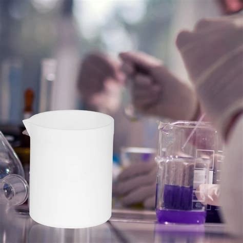 Acid And Base Resistant Beaker Ptee High Lubrication Not Sticky White