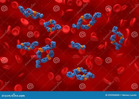 Monoclonal Antibodies Adalimumab Isometric View 3d Illustration