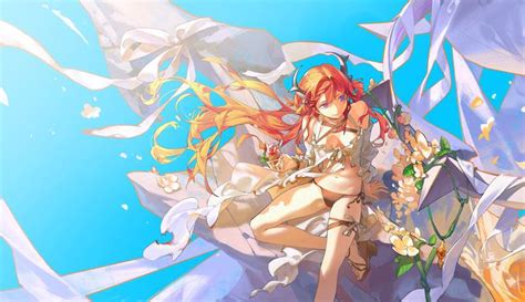 Arknights明日方舟史尔特尔（明日方舟）surtrillustrationsurtr泳装明日方舟1000收藏让人想摸个够