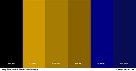 Color Palette With Dark Blue And Gold