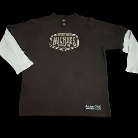 Dickies Brown Long Sleeve Tee Thick Material And Depop