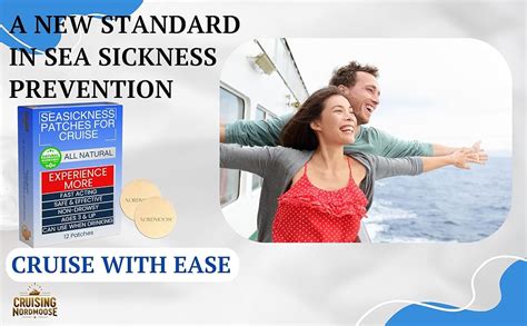 Nordmoose Sea Sickness Patches For Cruise All Natural Motion Sickness Relief For