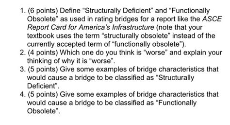Solved 1 6 Points Define Structurally Deficient And