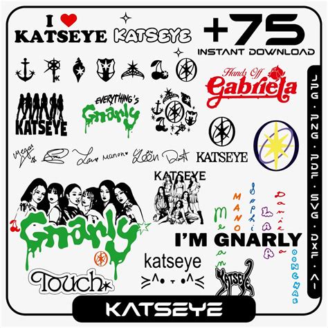 100 Katseye Girl Group Svg Bundle Pop Music Fan Art Cricut Cut