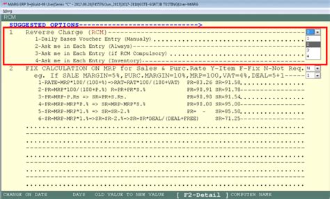 Reverse Charge Process In Marg Erp Software
