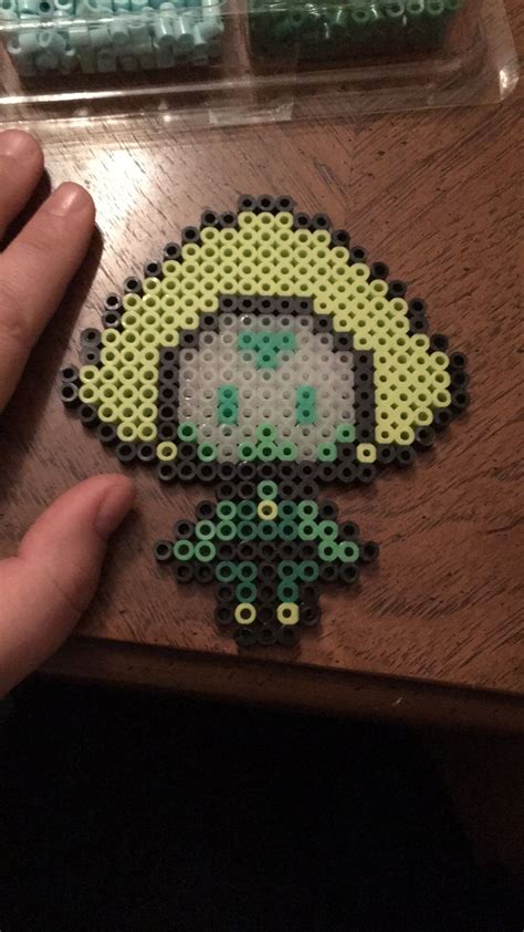 Peridot Steven Universe Perler Bead Art Diy Perler Bead Crafts Perler Bead Patterns