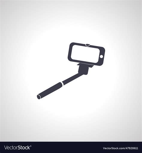 Selfie Stick Icon Phone On A Stick Icon Royalty Free Vector