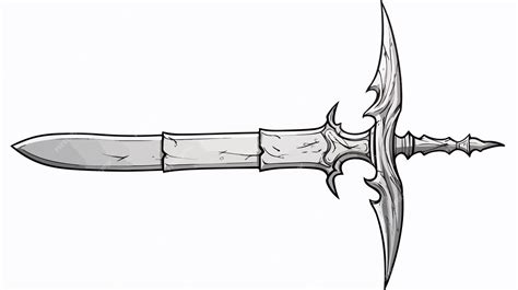 Vintage Hand Drawn Dagger Sketch Vector Illustration Premium Ai