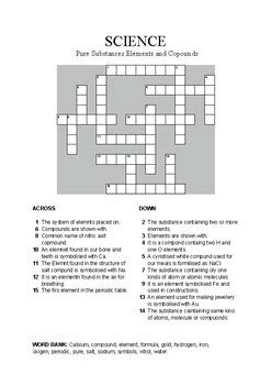 Puzzle For 7 Grade Science By Saydams Teachers Pay Teachers