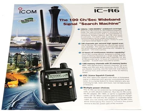 Icom Ic R Communications Receiver Ovasgls