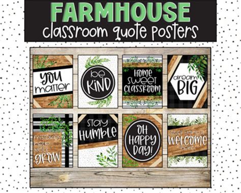 Farmhouse Growth Mindset Classroom Posters Classroom Etsy