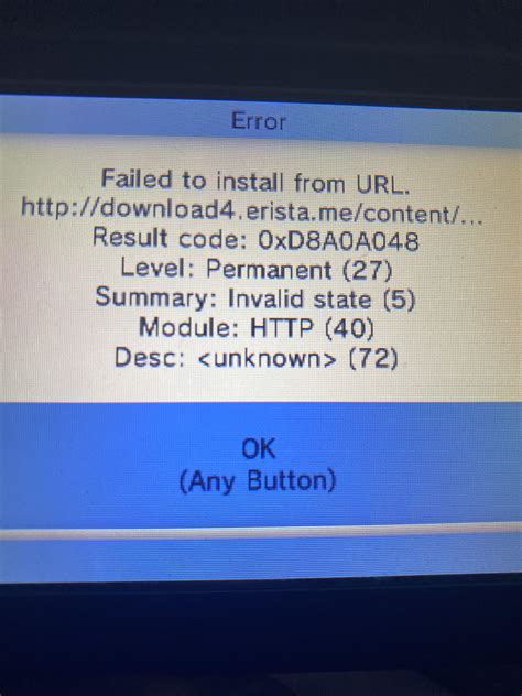 Weird Error Pops Up When I Try To Download With Fbi Remote Download 3dspiracy