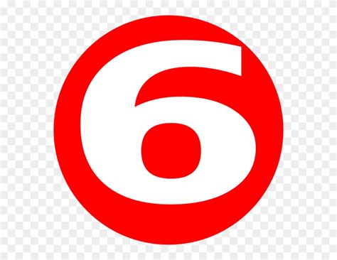 Number 6 In A Red Circle Clipart 1365873 Pinclipart