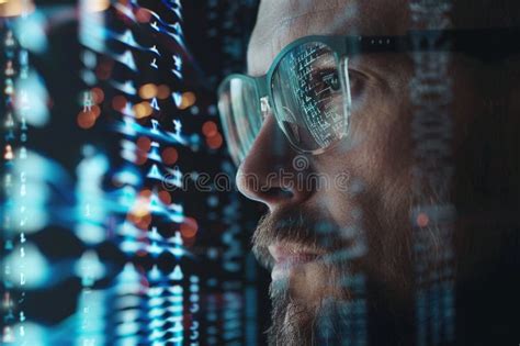 Man Analyzing Data Code Stock Illustration Illustration Of Business