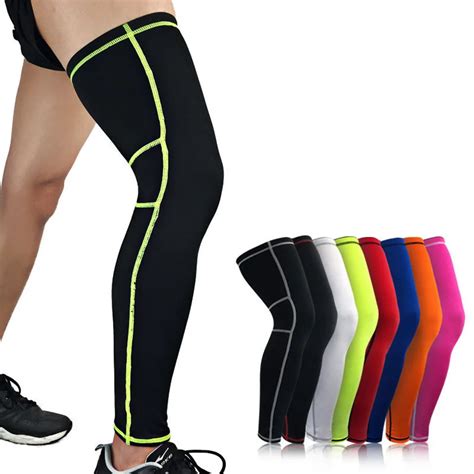 1PCS Men Sports Basketball Leg Sleeve Silicone Anti Skid Long Knee Pad