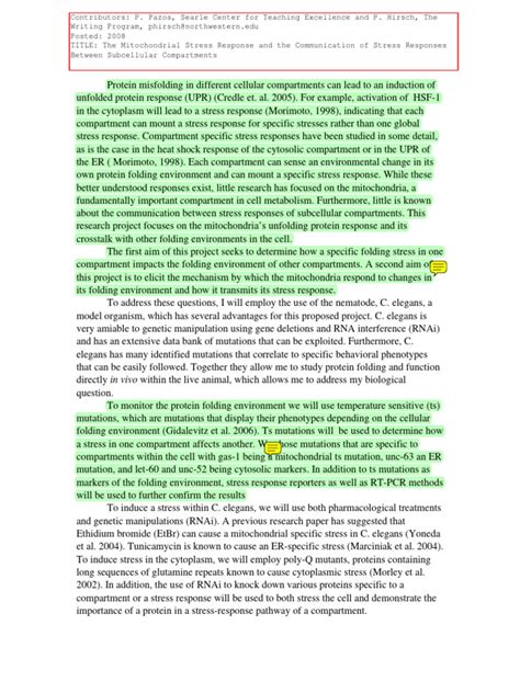 Sample Student Biology Proposal Pdf Mitochondrion Mutation