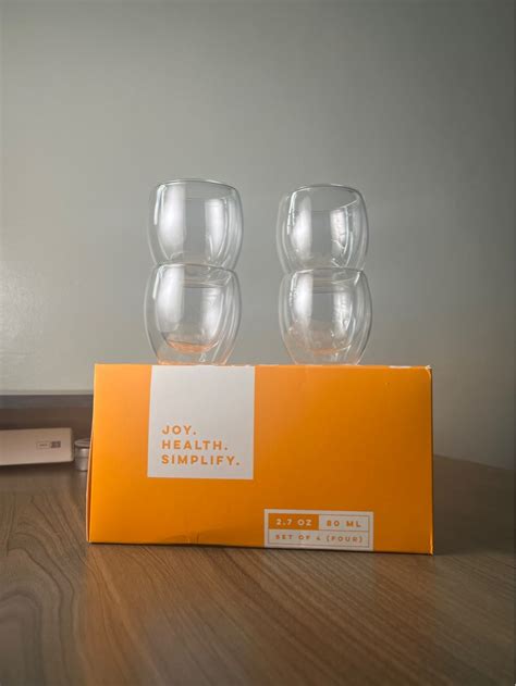27oz Double Walled Espresso Cups Set Of 4 Furniture And Home Living