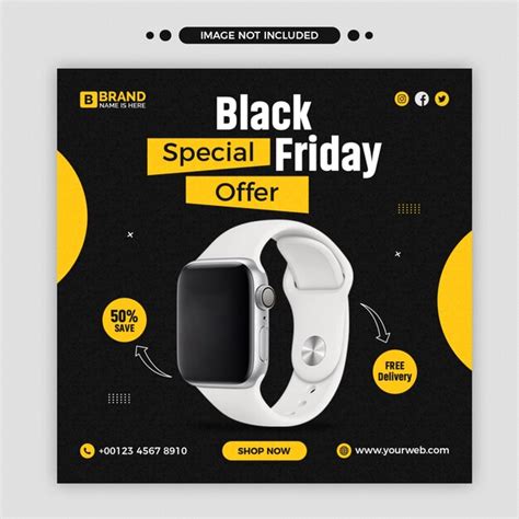 블랙 프라이데이 슈퍼 세일 소셜 미디어 포스트 및 인스타그램 포스트 템플릿 디자인 프리미엄 Psd 파일