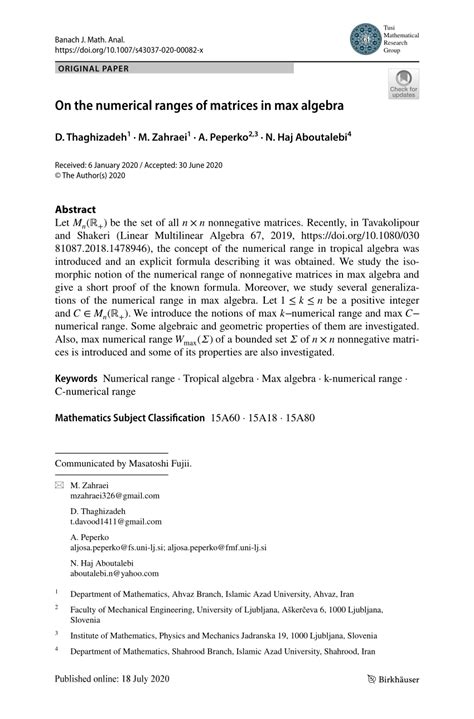pdf on the numerical ranges of matrices in max algebra
