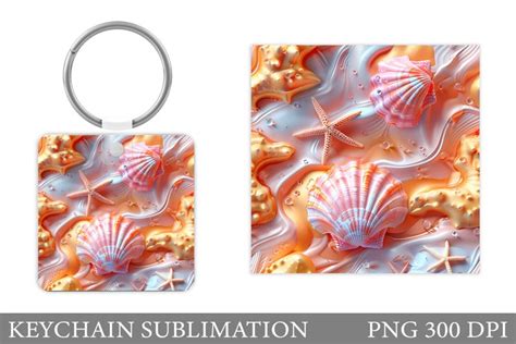 3d Seashell Keychain Design 3d Sea Keychain 3393583