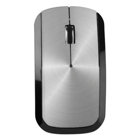 Shiny Circular Polished Metal Texture Wireless Mouse Metal Texture Wireless Mouse Metal
