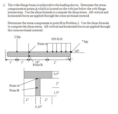 The Wide Flange Beam Is Subjected To The Loading S Chegg