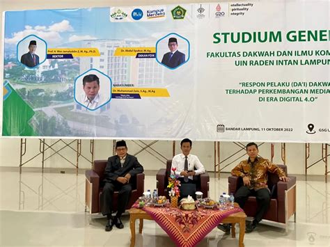 Fakultas Dakwah Dan Ilmu Komunikasi UIN Raden Intan Lampung Helat Studium General – Bimbingan ...