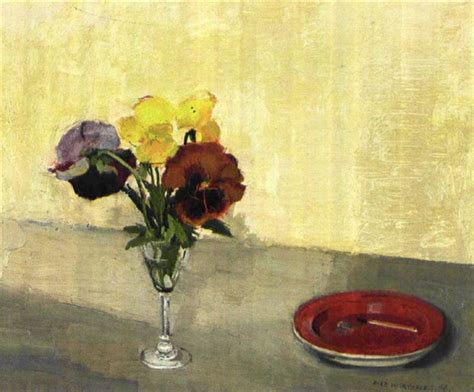Stilleben med violer och penséer by Olle Hjortzberg on artnet