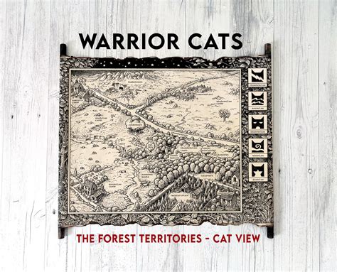Warrior Cats Map The Forest Territories Scroll Book Lover T