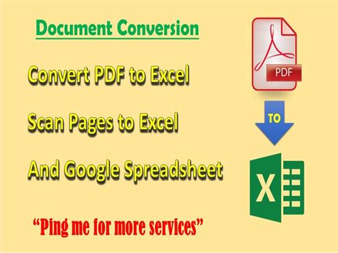 Convert Pdf To Excel Scan Pages To Excel And Google Spreadsheet Work