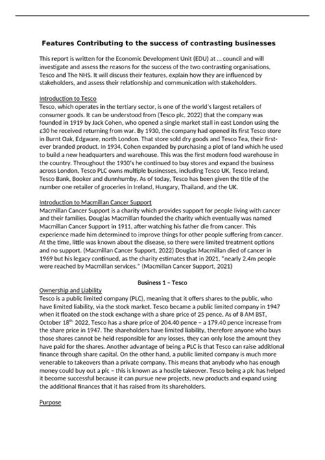 Unit 1 Exploring Business Assignment 1 Features Contributing To The