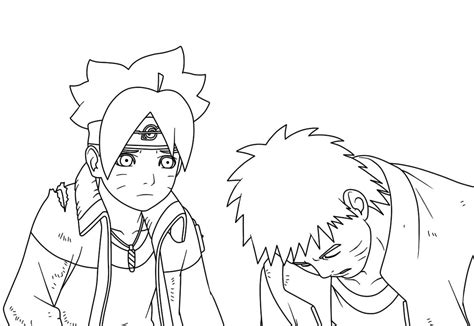 Gambar Mewarnai Naruto Dan Boruto Gambarkakak