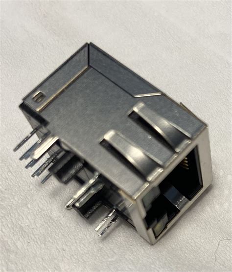 Connector With Integrated Magnetics Tab Down Thaieasyelec